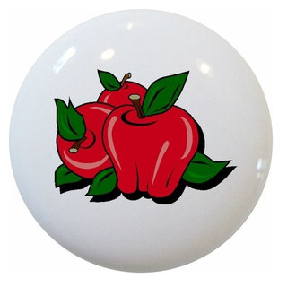 Apples Fruit Ceramic Knob - Contemporary - Cabinet And Drawer Knobs ...