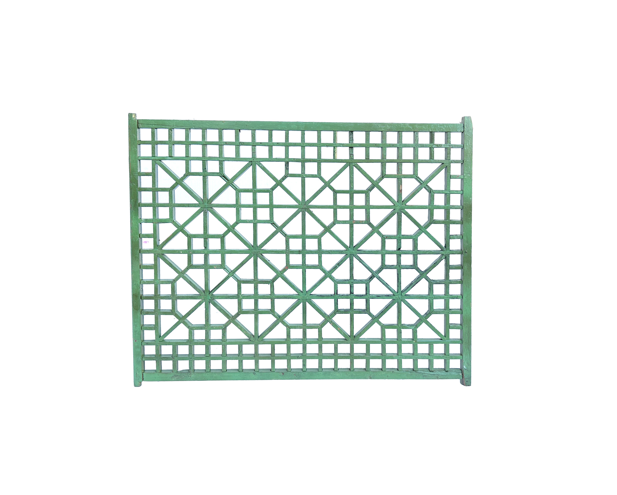 Vintage Rustic Bright Green Grid Geometric Wood Wall Panel - Rustic ...