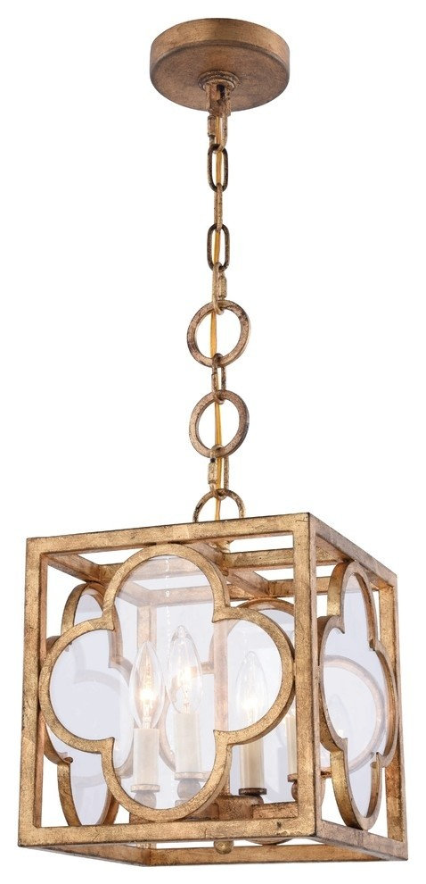 Elegant Lighting Trinity Collection Pendant, Golden Iron ...