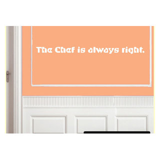 The Chef is always right. Wall Quote Mural Decal, 42 in. - Contemporary ...