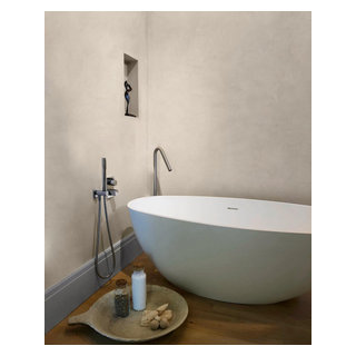 Color Atelier Tadelakt Shower Plaster in Color Wabi - Bathroom - San ...