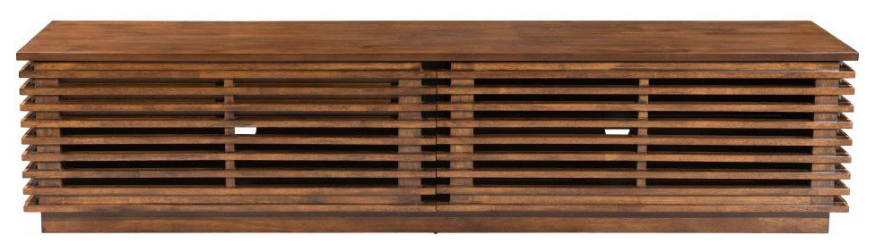 Linea Wide Entertainment Stand Walnut - Transitional - Entertainment ...