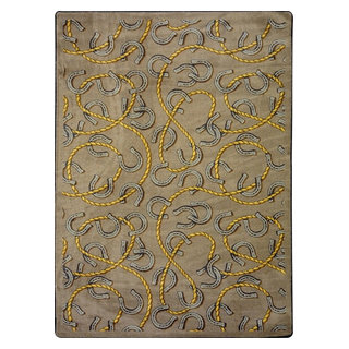 Joy Carpets Kaleidoscope, Whimsical Area Rug, Rodeo, 3'10"X5'4", Dark ...