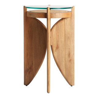 Rattan Accent Side Table, Vical Home Riesa - Contemporary - Side Tables ...