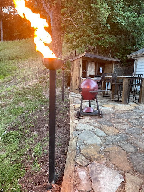 4" Single Vertical Burner 316 Stainless Steel - Transitional - Fire Pit ...