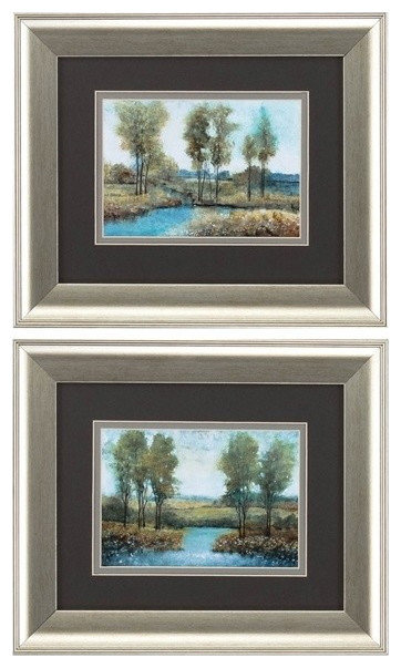 Stream Side Wall Art, 2-Piece Set - Contemporary - Prints And Posters ...