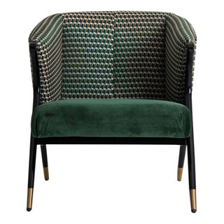 Modern Green Velvet Armchair, Vical Home Kelheim - Modern - Armchairs ...