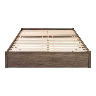 Prepac Select King 4-Post Platform Bed in Drifted Gray - Transitional ...