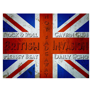 Urban 'British Invasion' Graphic Art on Wrapped Canvas - Contemporary ...