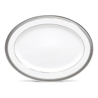 Noritake Crestwood Platinum 12 Inch Platter - Traditional - Serving ...