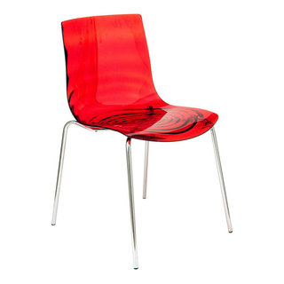 Leisuremod Astor Water Ripple Design Dining Chair Ac20Tr - Midcentury ...