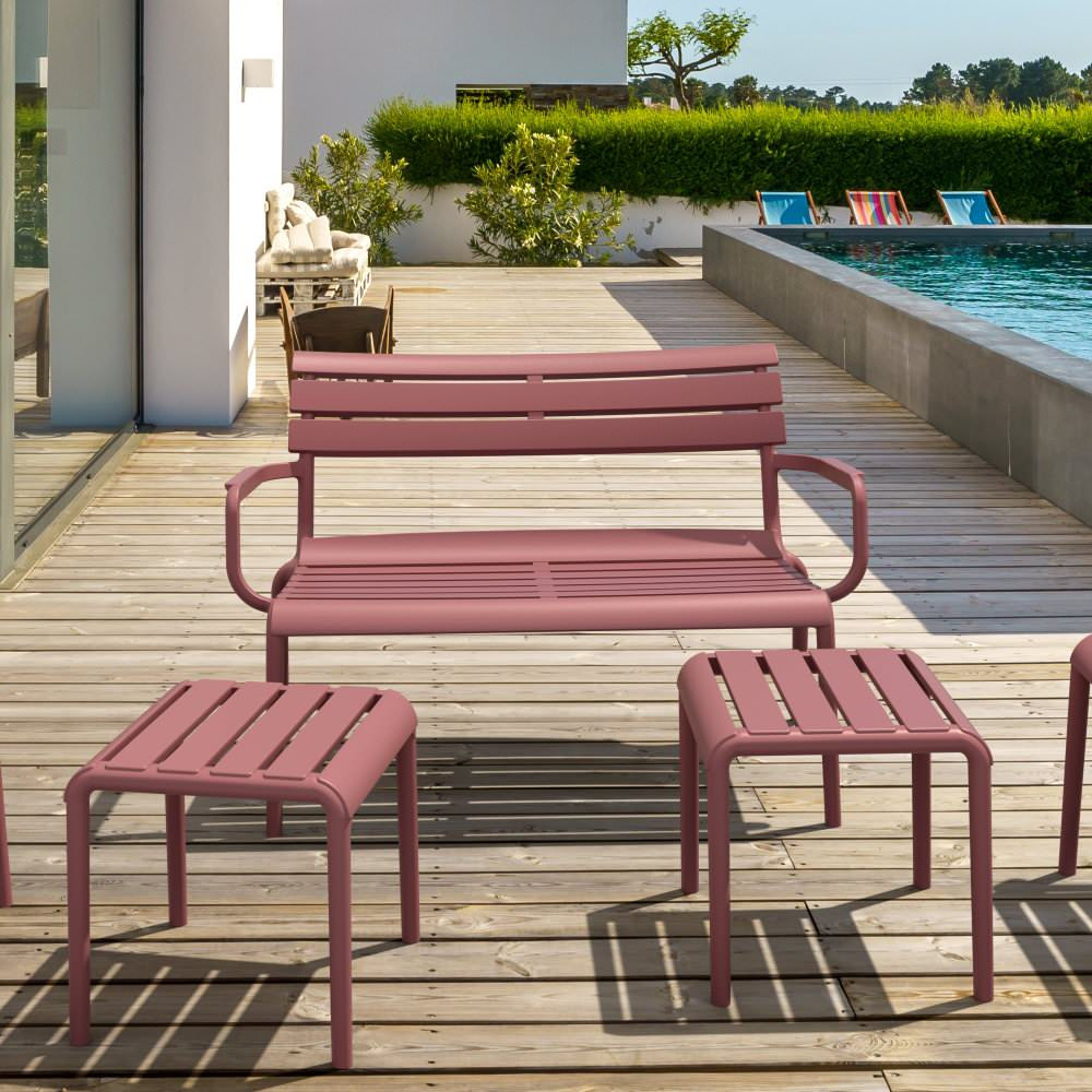 Paris Outdoor Bench - Contemporary - Outdoor Benches - by Compamia | Houzz