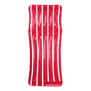 72" Inflatable Red & White Transparent Cool Stripe Swimming Pool ...