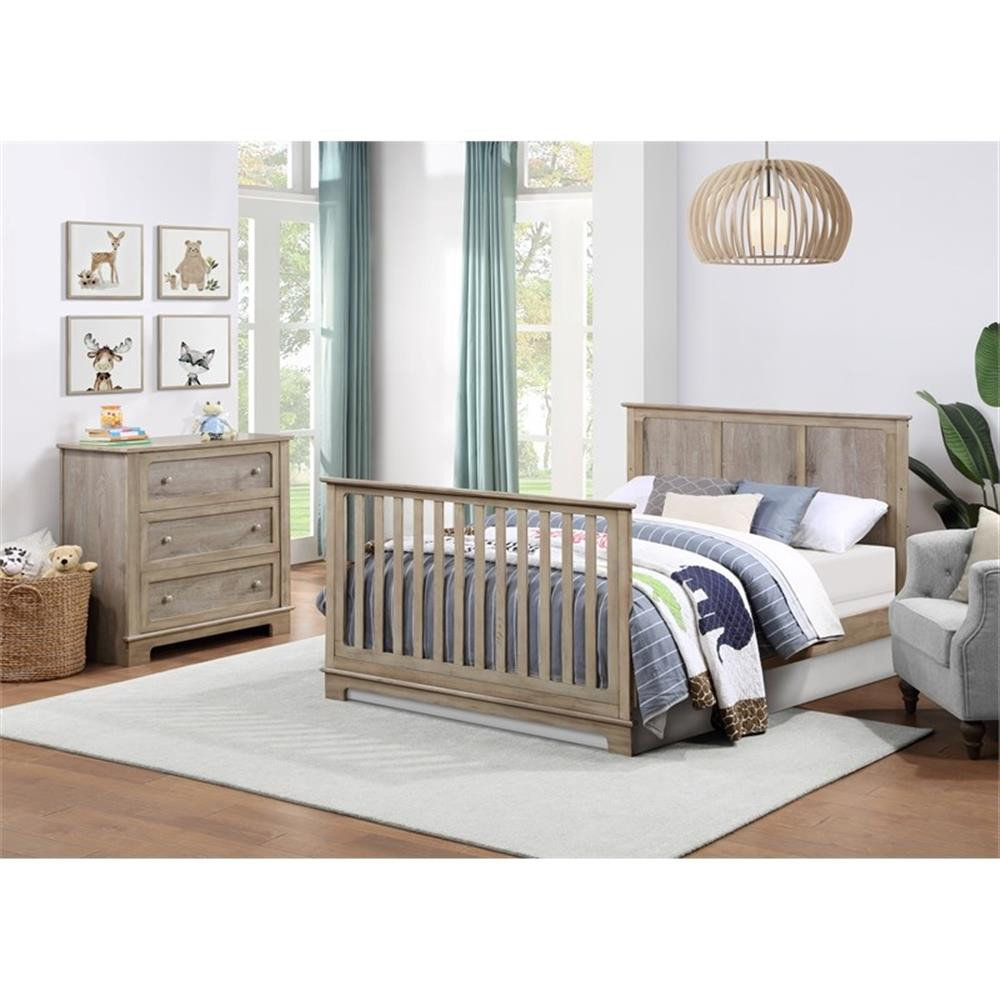 Suite Bebe Grayson Traditional Wood Full Bed Conversion Kit in Natural ...