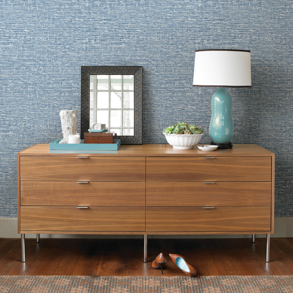 Vivanta Blue Texture Wallpaper, Sample, Swatch - Contemporary ...