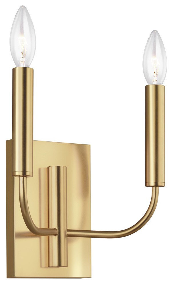 ED Ellen DeGeneres Brianna 2-Light Wall Sconce, Burnished Brass, EW1002BBS - Transitional - Wall ...