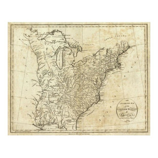 "Map of the United States of America, 1796" Paper Print by John Reid ...