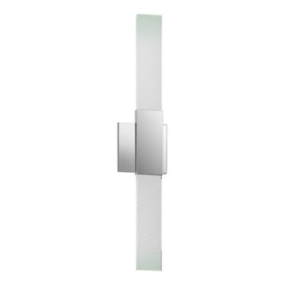 Radiant Lines LED Double Sconce, Polished Chrome Finish, Clear/White ...