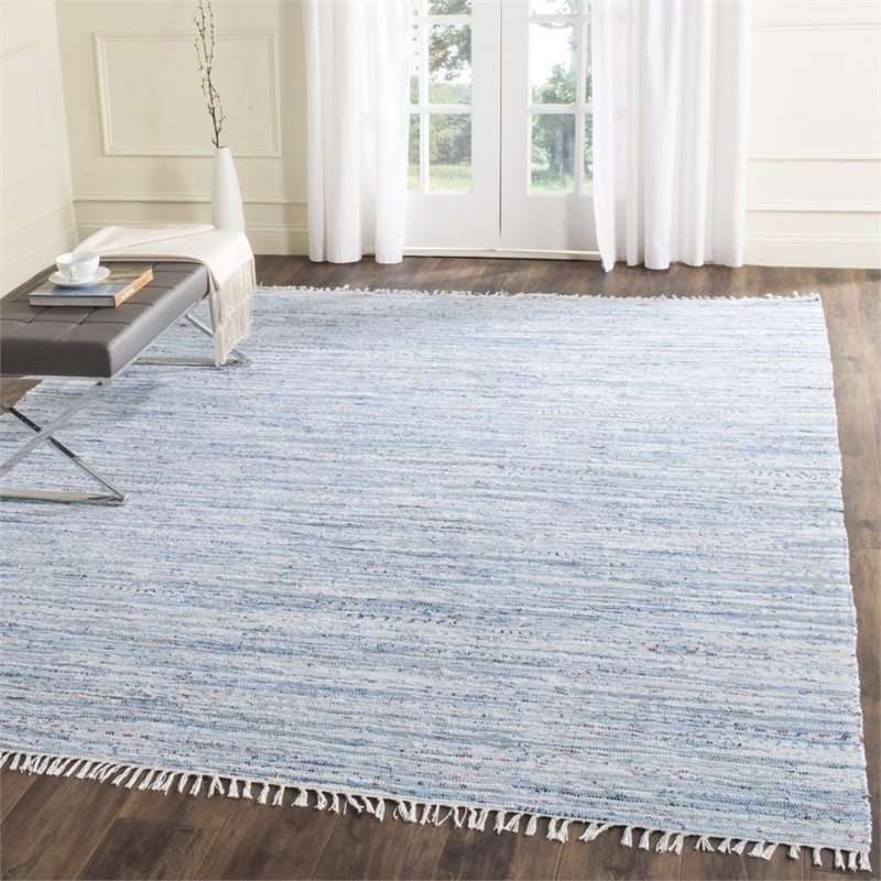Safavieh Rag Rug Rar125A Rug, Light Blue/Multi, 2'3" x 6'0 ...