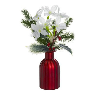 Silk Plants Direct Paperwhite Arrangement, White, Pack of 6 ...