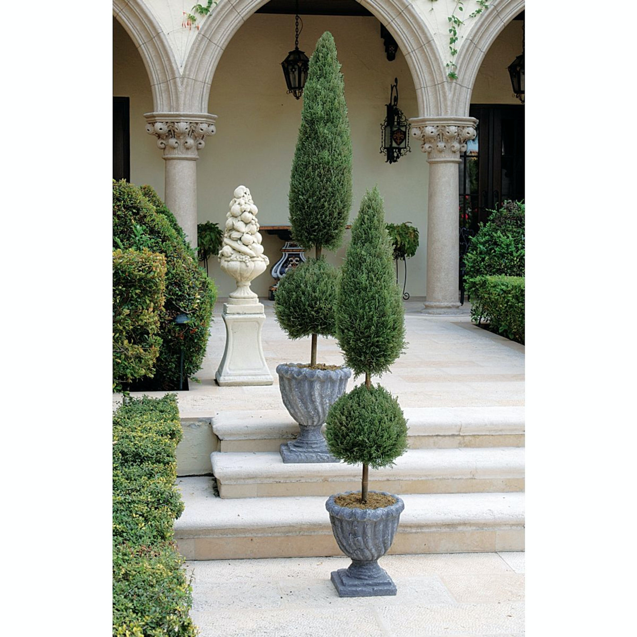 48" Classic Evergreen Topiary - Traditional - Artificial Plants And ...