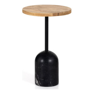 Fay Accent Table-Black Marble - Contemporary - Side Tables And End Tables - by The Khazana Home ...