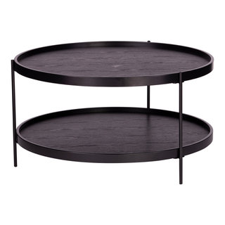 Vestal Round Farmhouse Style Cocktail Table - Transitional - Coffee ...