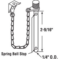 Sliding Patio Door Pin Lock with Retaining Ball, Chrome Plated, 2Pack ...