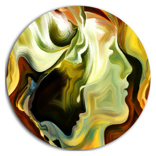 Metaphorical Inner Self, Abstract Disc Metal Artwork, Disc of 11 inch ...