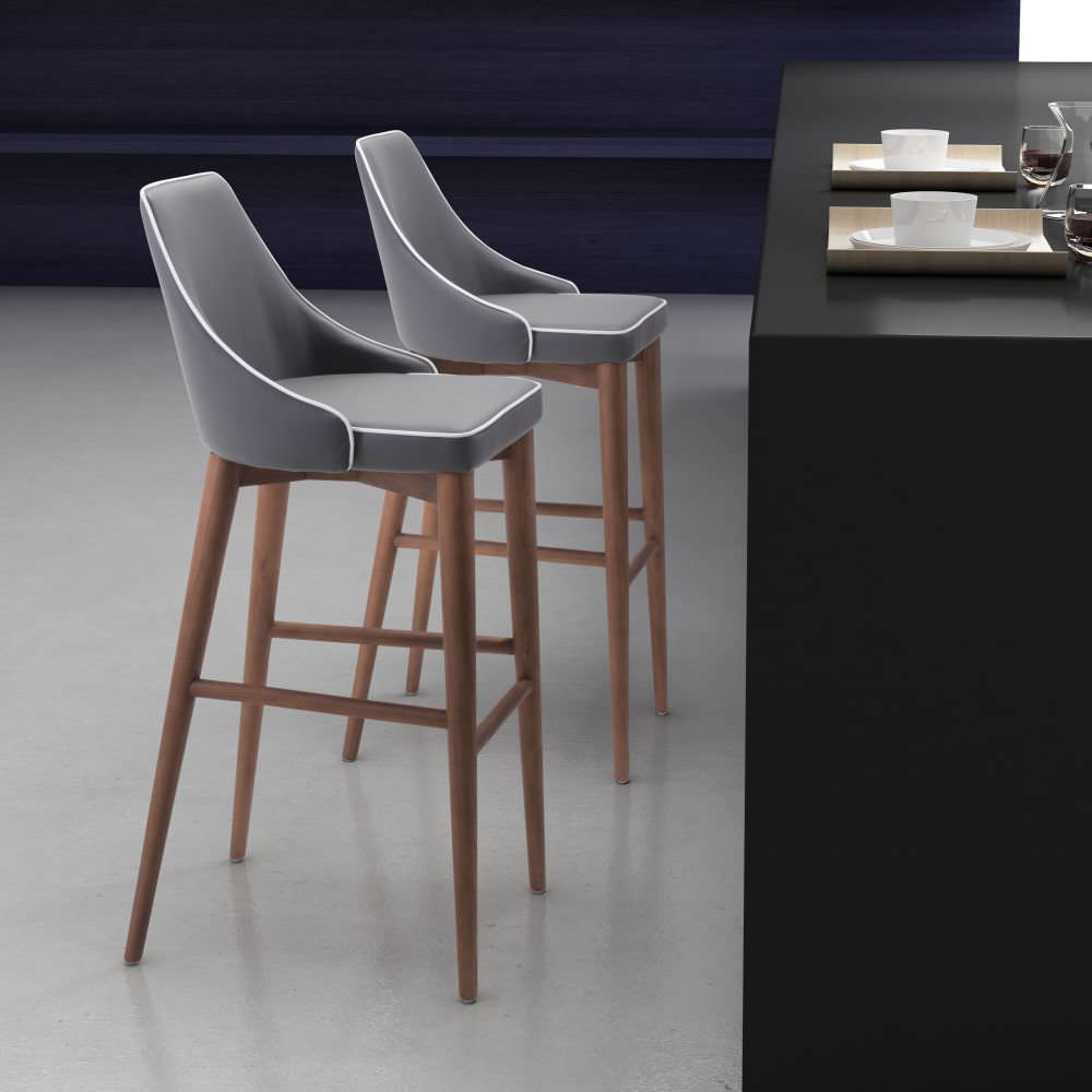 Moor Bar Chair Dark Gray - Midcentury - Bar Stools And Counter Stools ...
