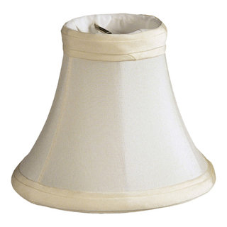4" Slate Grey Premium Silk Set of 6 Chandelier Shantung Lampshades ...