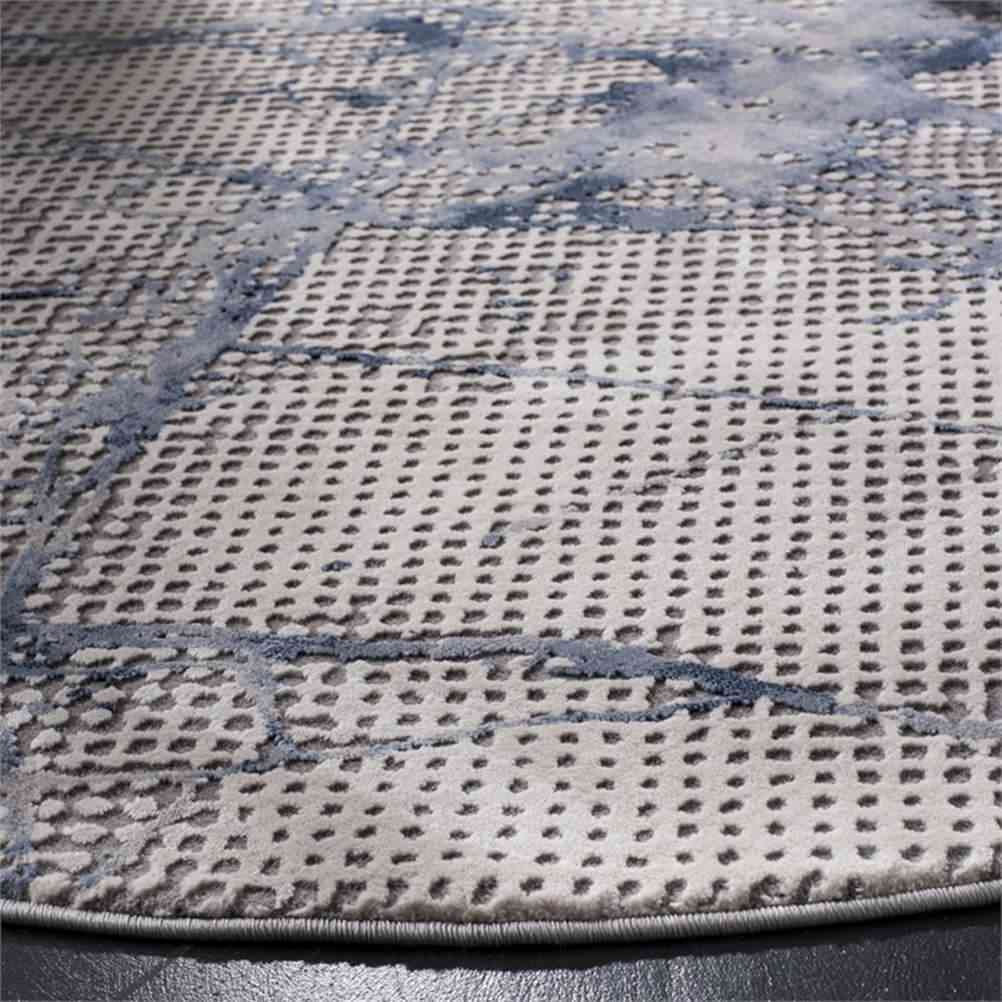 Safavieh Meadow 6'7" Round Rug in Navy and Ivory, 6'7" Round ...