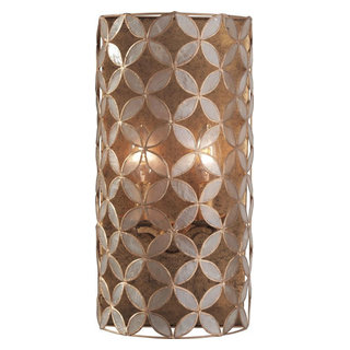 Luxury Capiz Shell Wall Sconce, 8" - Beach Style - Wall Sconces - by ...