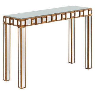 Square Reflective Mirror Console Table - Contemporary - Console Tables ...