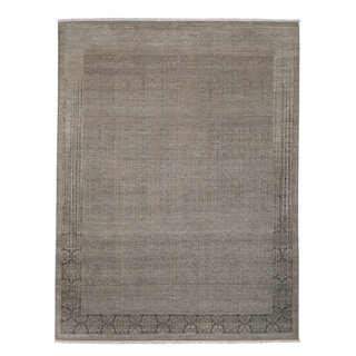 Amer Rugs Pearl PEA-4 Light Gray Gray Hand-knotted Area Rugs, 8'x10 ...
