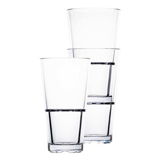 Bold Drinkware Club Stack 16 Ounce Cooler Glass, Set of 6 ...