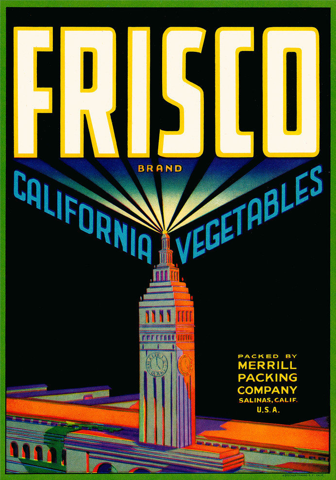 Frisco Brand California Vegetables Print, 11" x 14" - Contemporary ...