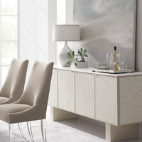 Bomb-Shell 4-Door Buffet With Pearl Shell - Beach Style - Buffets And ...