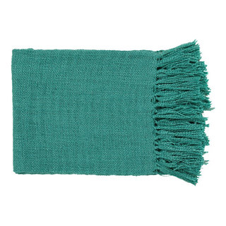 Tilda by Surya Throw Blanket, Emerald - Contemporary - Throws - by ...