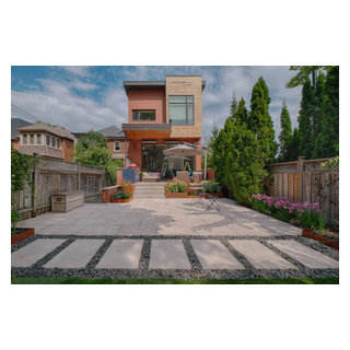 Patio and Stone Steps Using Porcea Coast - Contemporary - Patio ...