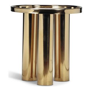 Eclat Sofia Polished End Table Polished Gold - Modern - Side Tables And End Tables - by Urbia ...
