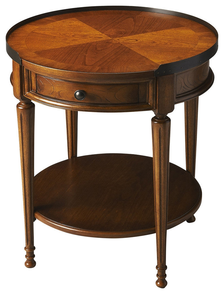 Sampson Olive Ash Burl Accent Table, Olive Ash Burl - Contemporary ...