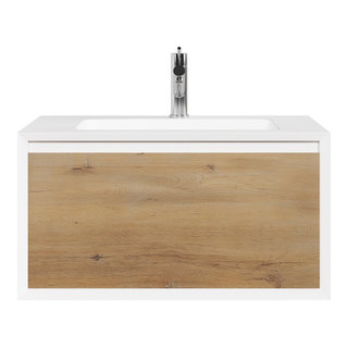 Venice 36" Oak With White Frame - Contemporary - Bathroom Vanities And ...