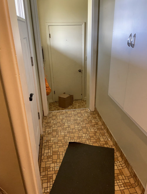 Running bond brick on multi direction hallway | Houzz Forum