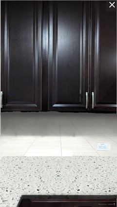 Backsplash for Alabaster andbusy granite