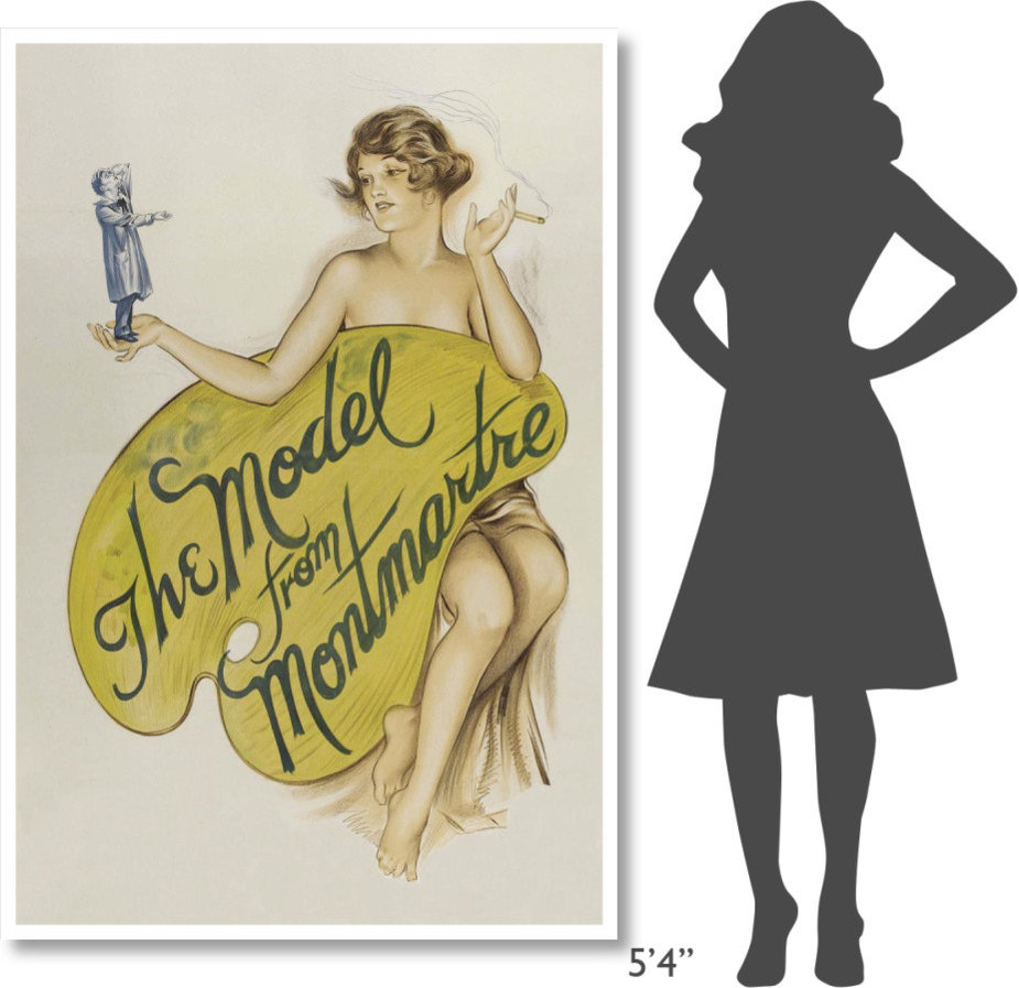 "Vintage Film Posters: Model from Montmartre" Paper Print, 14"x20", 42 ...