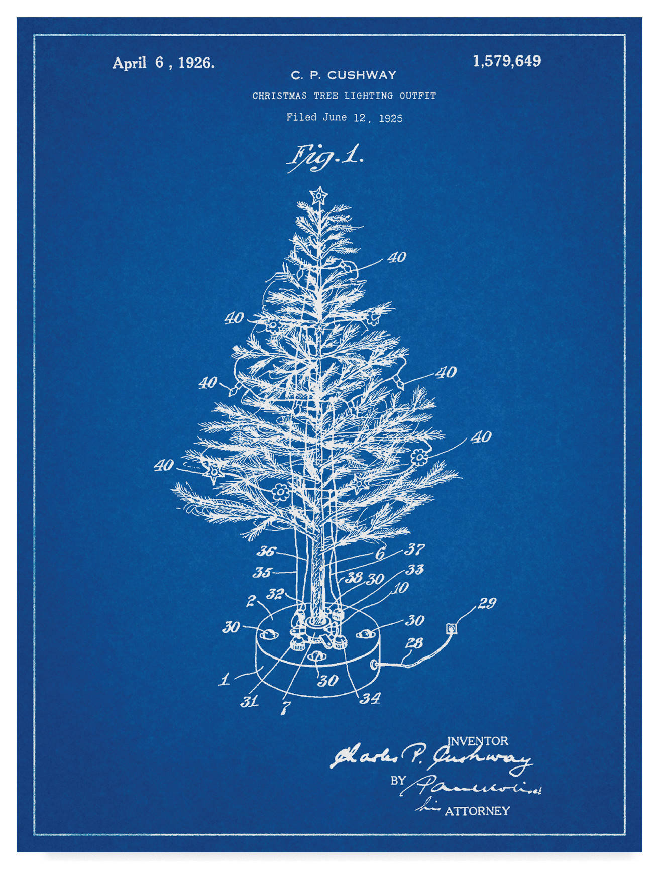 "Christmas Tree 2" by Cole Borders, Canvas Art, 47"x35" - Contemporary - Prints And Posters - by ...