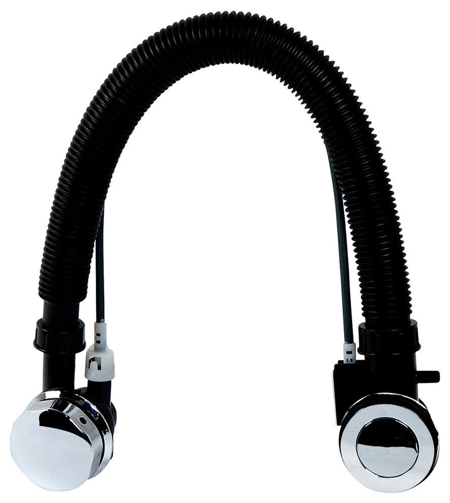 UNI-FLOW Echo Cable Action Drain and Overflow Kit, Chrome - Tub And ...