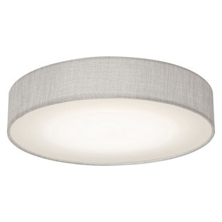 Ashland LED Flush Mount, Gray Linen, Large - Transitional - Flush-mount ...