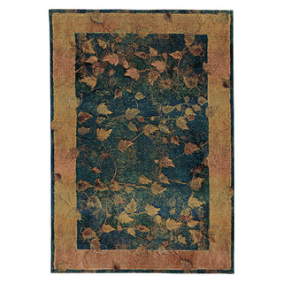 Oriental Weavers Kharma 349B4 Blue/Gold Area Rug, 2' 6 X 9' 1 Runner ...